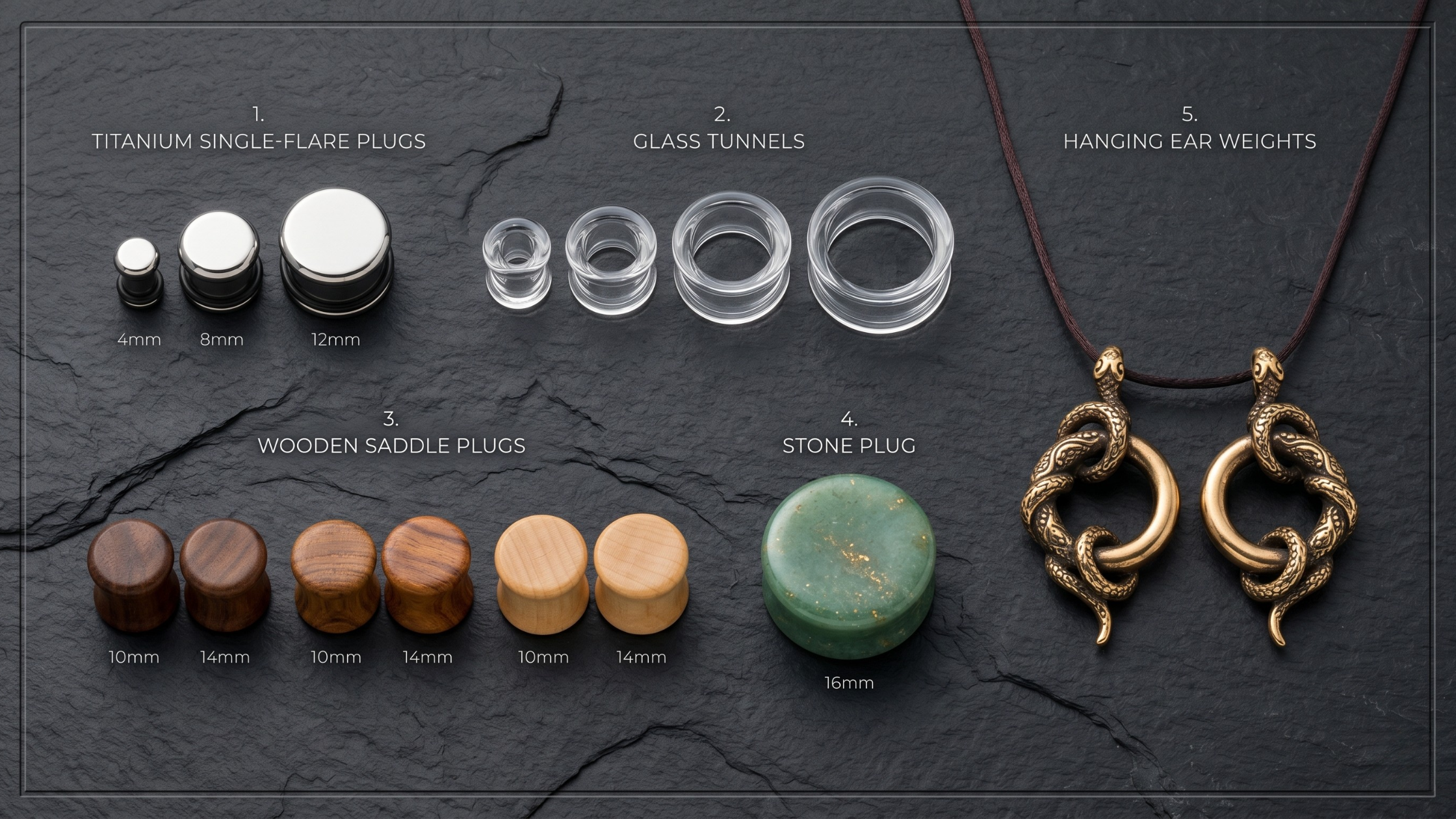 Stretched Ear Jewellery Guide: Plugs, Tunnels, Materials and Styles ...