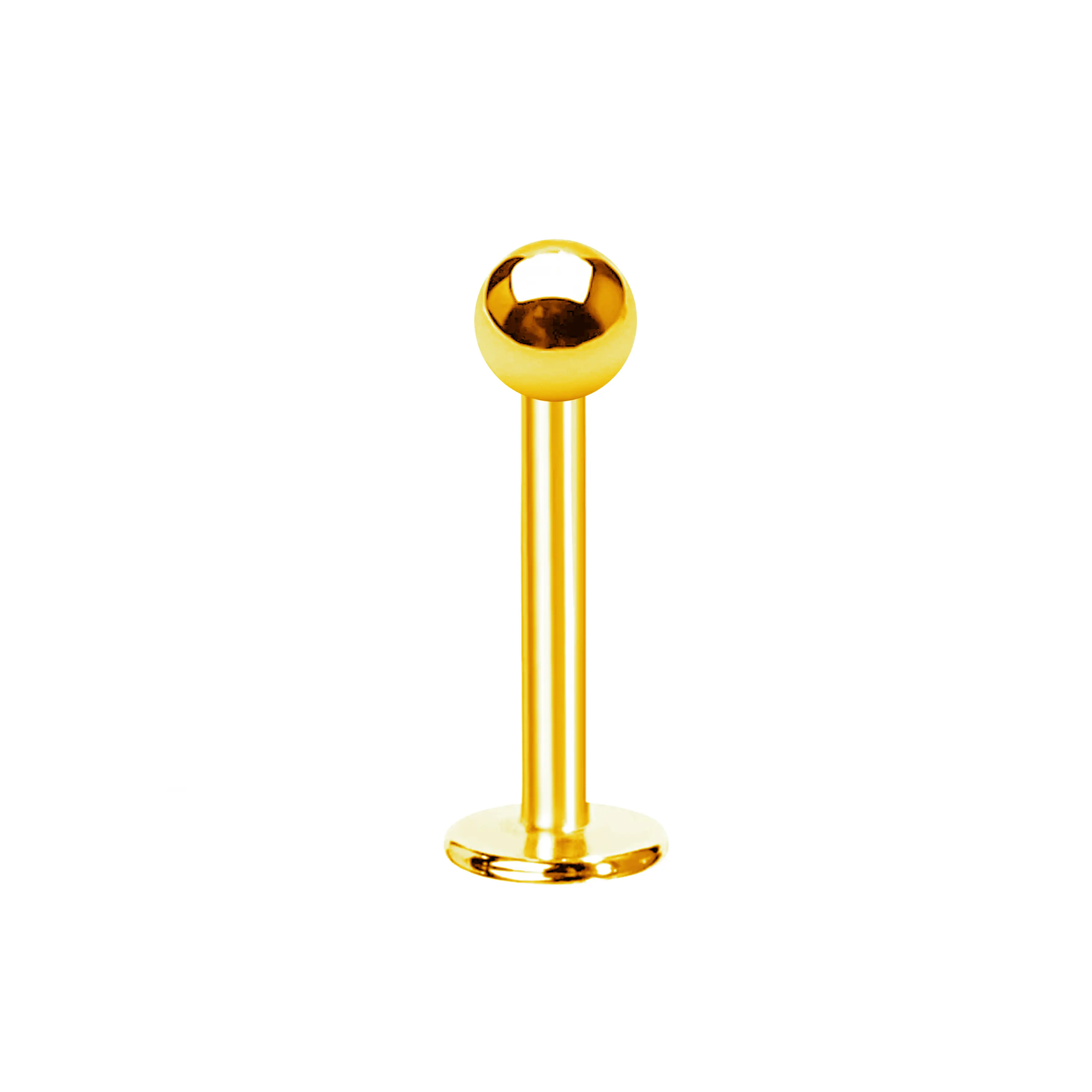Labret with Ball – Internal Thread Titanium ASTM Gold - Piercepective